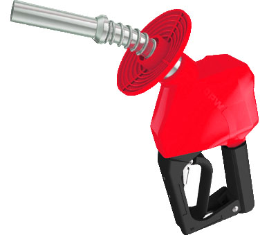 FUELING NOZZLE, RED HANDLE