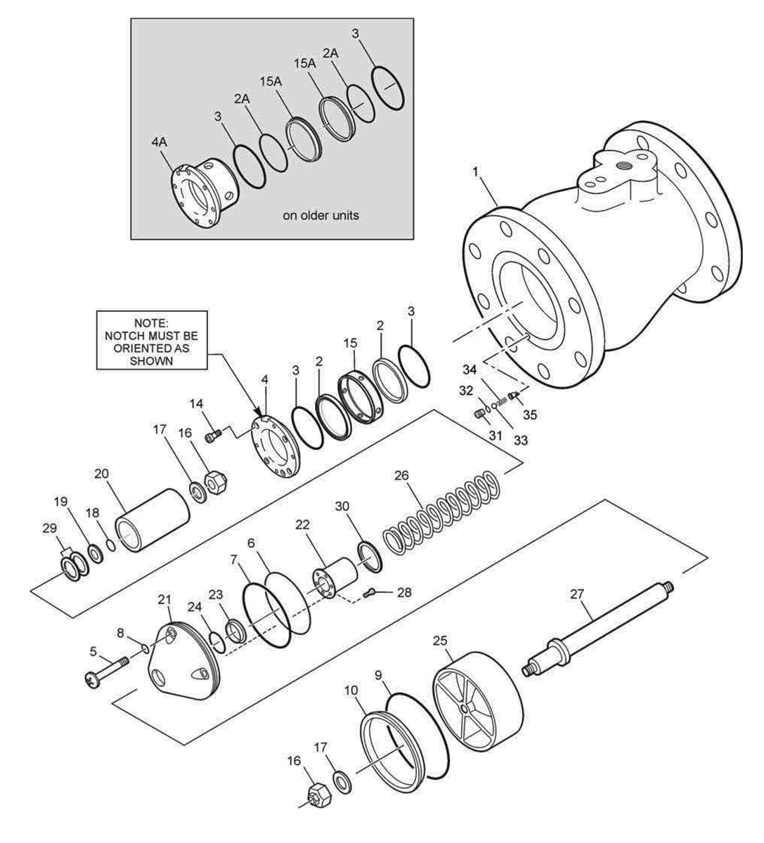 INLINE VALVE 4 INCH SPARE PARTS